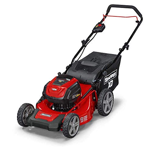 Snapper XD 82V MAX Cordless Electric 19" Push Lawn Mower, Includes Kit of 2 2.0 Batteries and Rapid Charger (Renewed)