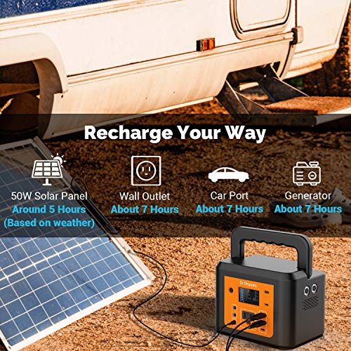 200W Peak Portable Power Station, Dr. Prepare 178Wh 48000mAh Solar Generator Outdoor Battery Backup Supply, CPAP Lithium Battery for Home, Camping with 180W AC Outlet, 2 DC Ports for Emergency House