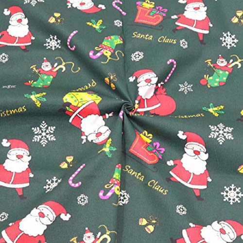 6PCS 50cm x 50cm Christmas Cotton Fabric Bundles Sewing Patchwork Squares Precut Fabric Scraps Suitable for DIY Sewing Quilting Christmas Gifts and Various Handicrafts