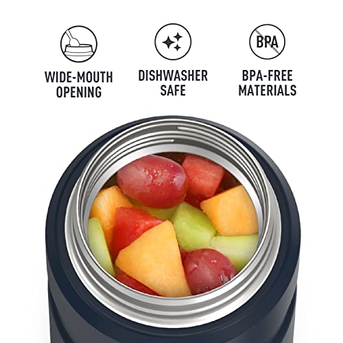 THERMOS Stainless King Vacuum-Insulated Food Jar, 24 Ounce, Midnight Blue