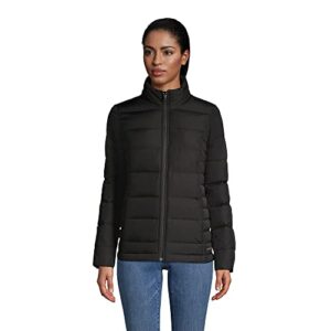 lands' end womens puffer down jacket black regular medium