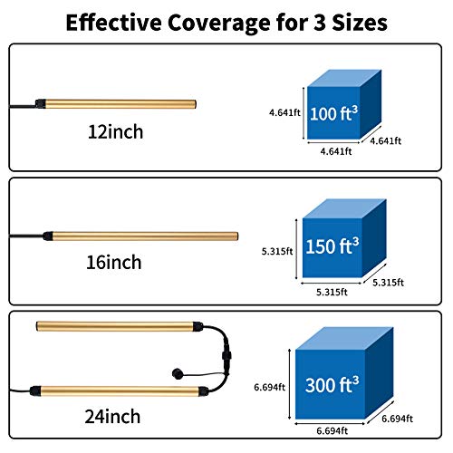 briidea Safe Dehumidifier Rod, Rod Reducing Humidity with Easy Installation and Plug Cord Easily Threading Through Safe's Hole, 12/16/24 inches Effective Coverage up to 100/150/300 Ft³