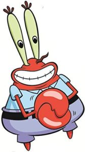 7 inch mr. krabs crab krusty krab spongebob squarepants removable peel self stick adhesive vinyl decorative wall decal sticker art kids room home decor girl boy children bedroom nursery 4 x 7 inch