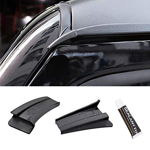 N-B Roof Rainwater Shield Diversion Channel Slot Gutter Extension for 2018-2020 Jeep Wrangler JL JLU Gladiator JT (Included Glue)