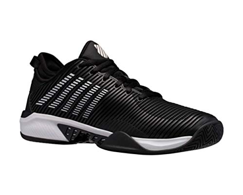 K-Swiss Men's Hypercourt Supreme Tennis Shoe, Black/White, 10.5 M