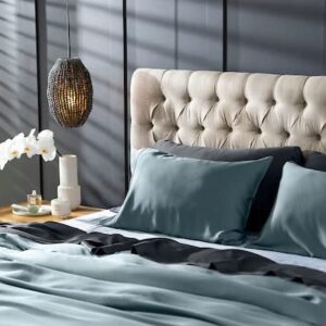 Olive + Crate Eucalyptus Cooling Duvet Covers King Size | Certified Tencel Lyocell Fiber from Austria for Quilt | Silky Soft Modal Fiber - Better Than Silk Cotton and Bamboo | Charcoal