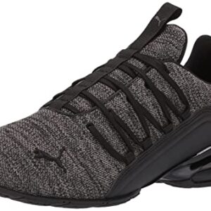 PUMA Men's Axelion Running Shoe, Multi Black-Castlerock, 10