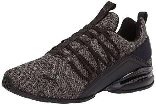 PUMA Men's Axelion Running Shoe, Multi Black-Castlerock, 10