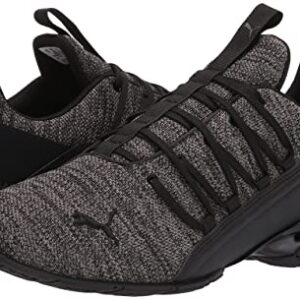 PUMA Men's Axelion Running Shoe, Multi Black-Castlerock, 10