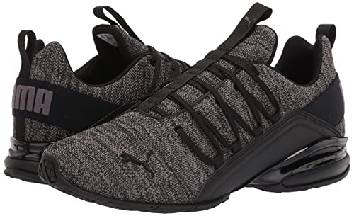 PUMA Men's Axelion Running Shoe, Multi Black-Castlerock, 10