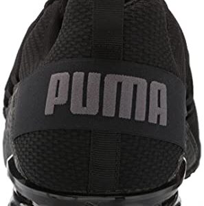 PUMA Men's Axelion Running Shoe, Multi Black-Castlerock, 10