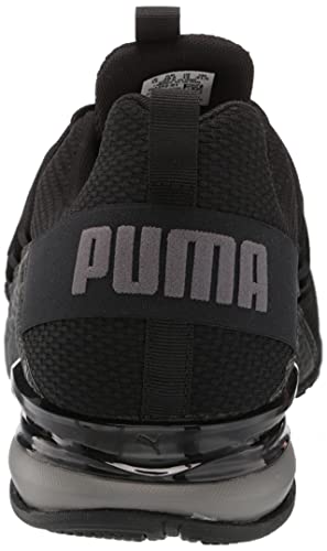 PUMA Men's Axelion Running Shoe, Multi Black-Castlerock, 10