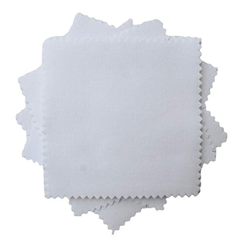 iNee Embroidery Fabric Squares Cotton, 10 Squares of 10 x 10-inch, White