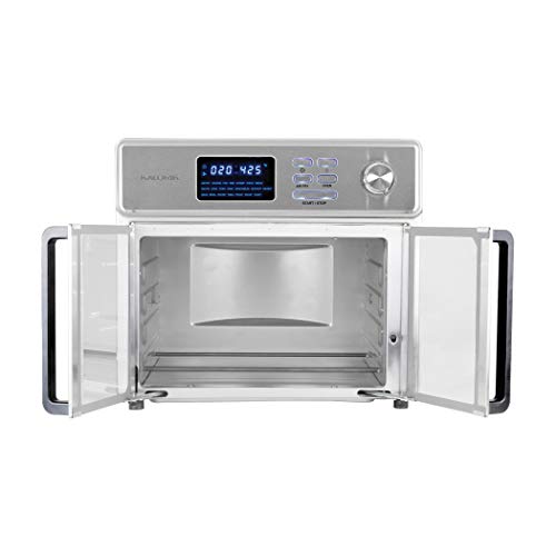 Kalorik 26 QT Digital Maxx Air Fryer Oven with 7 Accessories, Roaster, Broiler, Rotisserie, Dehydrator, Oven, Toaster, Pizza Oven and Slow Cooker. Includes Cookbook. Sears up to 500⁰F. Extra Large Capacity, All in One Appliance. Stainless Steel. AFO 47269