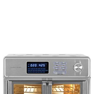 Kalorik 26 QT Digital Maxx Air Fryer Oven with 7 Accessories, Roaster, Broiler, Rotisserie, Dehydrator, Oven, Toaster, Pizza Oven and Slow Cooker. Includes Cookbook. Sears up to 500⁰F. Extra Large Capacity, All in One Appliance. Stainless Steel. AFO 47269