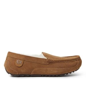 EZ Feet Men's Indoor Outdoor Shearling Breathable Slip-On Moccasins Slippers Size 11 Chestnut