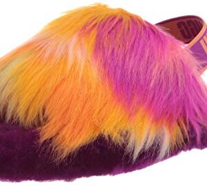 UGG girls K Fluff Yeah Slide Tie Dye Slipper, Berrylicious, 6 Big Kid US