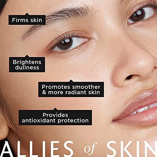 Allies of Skin 20% Vitamin C Brighten + Firm Serum: 20% Ethylated L-Ascorbic Acid + Orange Extract Complex with Glutathione. Waterless & Antioxidant. Firms & Intensely Brightens. For Smooth, Elastic Skin 1 oz / 30 ml