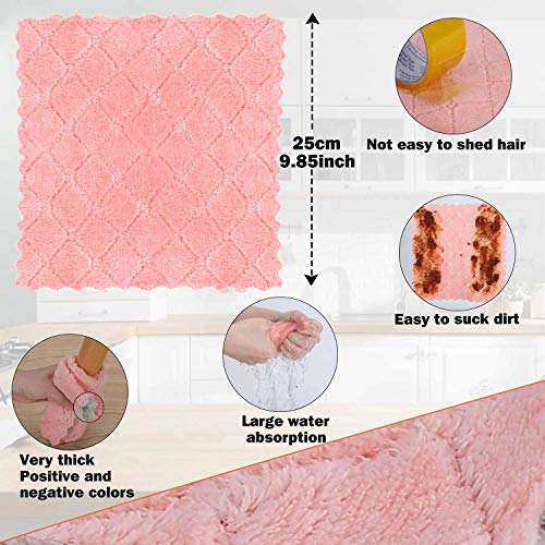 Microfiber Cleaning Cloth - 12 Pack Kitchen Towels - Double-Sided Microfiber Towel Lint Free Highly Absorbent Multi-Purpose Dust and Dirty Cleaning Supplies for Kitchen Car Cleaning 12