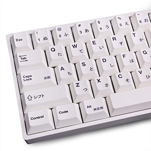 Gliging 135 Keys PBT Japanese Keycaps Cherry Profile DYE-Sub White Theme Minimalist Style Suitable for Mechanical Keyboard