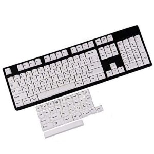 Gliging 135 Keys PBT Japanese Keycaps Cherry Profile DYE-Sub White Theme Minimalist Style Suitable for Mechanical Keyboard