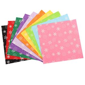 30X30cm Cotton Fabric Christmas Fabric Bundles Sewing Square Fabric Scraps Snowflake Printing Quilting Fabric Squares Christmas Cotton Patchwork for DIY Craft Supplies 20pcs