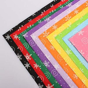 30X30cm Cotton Fabric Christmas Fabric Bundles Sewing Square Fabric Scraps Snowflake Printing Quilting Fabric Squares Christmas Cotton Patchwork for DIY Craft Supplies 20pcs