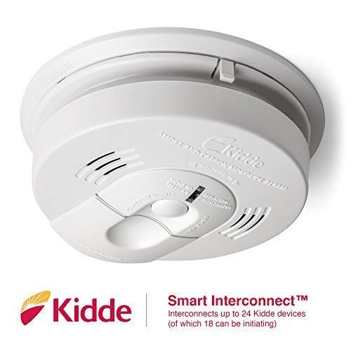 Kidde KN-COSM-IBA Hardwire Combination Smoke Carbon Monoxide Detector Battery Backup Voice Warning Interconnectable (2-Pack)