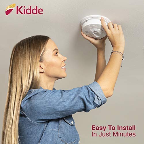 Kidde KN-COSM-IBA Hardwire Combination Smoke Carbon Monoxide Detector Battery Backup Voice Warning Interconnectable (2-Pack)