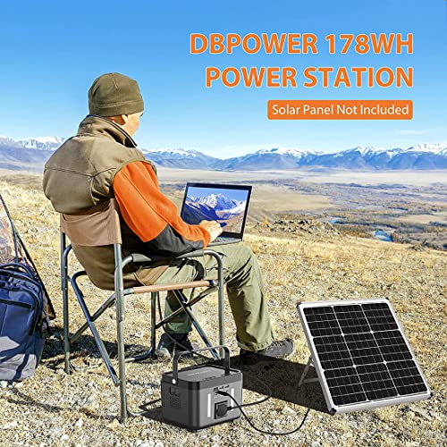 DBPOWER Portable Power Station, Peak 350W Backup Lithium Battery 250Wh 110V Pure Sine Wave AC Outlet Solar Generator Supply(Solar Panel Not Included) for Emergency Outdoor Camping Fishing Hunting CPAP