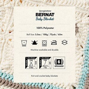 Bernat Baby Blanket Baby Blue Yarn - 3 Pack of 100g/3.5oz - Polyester - 6 Super Bulky - 72 Yards - Knitting, Crocheting, Crafts & Amigurumi