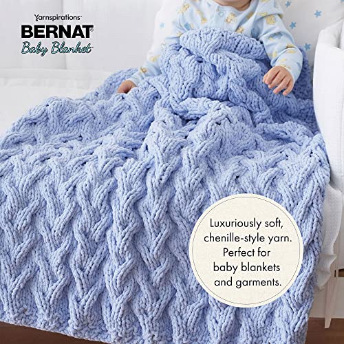 Bernat Baby Blanket Baby Blue Yarn - 3 Pack of 100g/3.5oz - Polyester - 6 Super Bulky - 72 Yards - Knitting, Crocheting, Crafts & Amigurumi