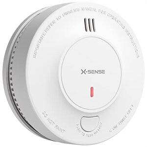 x-sense smoke alarm, 10-year battery fire alarm smoke detector with led indicator & silence button, sd2j0ax