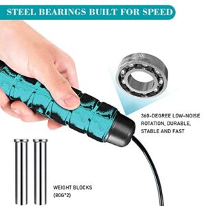 Redify Weighted Cordless Jump Rope for Fitness[Suitable for Different Ages and Levels] Ropeless Jump Rope for Crossfit Boxing MMA WOD Training, High Speed Rope Skipping for Narrow Space