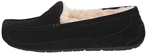 UGG Unisex-Child's Ascot Slipper, Black Suede, 1 M US