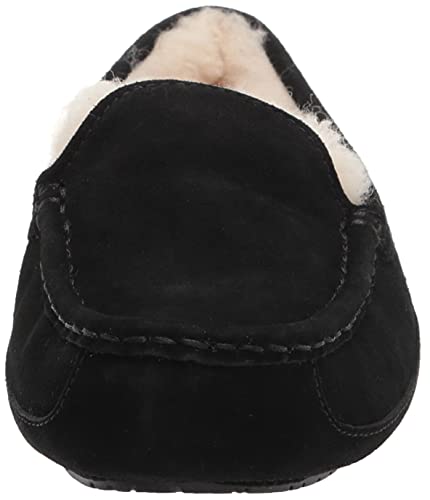 UGG Unisex-Child's Ascot Slipper, Black Suede, 1 M US