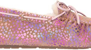 UGG Girls K Dakota Spots Slipper, Chestnut Sparkle Suede, 5 Big Kid