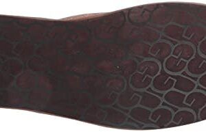 UGG Men's Scuff Logo Jacquard Slipper, Chestnut, 10