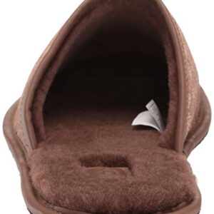 UGG Men's Scuff Logo Jacquard Slipper, Chestnut, 10