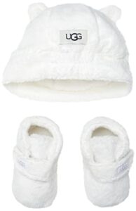 ugg baby i bixbee and beanie fashion boot, blanc de blanc, us 0-1 unisex infant