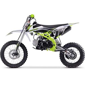 MotoTec X3 125cc 4-Stroke Gas Dirt Bike , 17 Inches, Green, 66x29x40