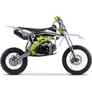 MotoTec X3 125cc 4-Stroke Gas Dirt Bike , 17 Inches, Green, 66x29x40