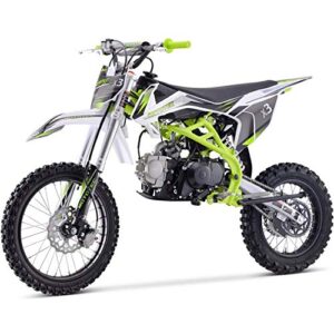 MotoTec X3 125cc 4-Stroke Gas Dirt Bike , 17 Inches, Green, 66x29x40