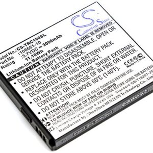 SHINEAR 3000mAh Battery Replacement for Trimble TDC100 Mapper 50 106661-20 106661-10 (3.7V)