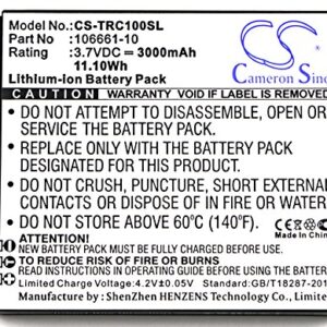 SHINEAR 3000mAh Battery Replacement for Trimble TDC100 Mapper 50 106661-20 106661-10 (3.7V)