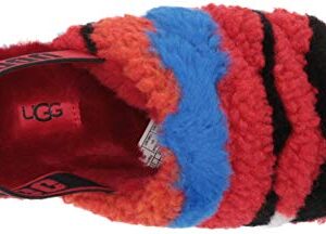 UGG Women's Fluff Yeah Slipper, Red Cali Collage, 6