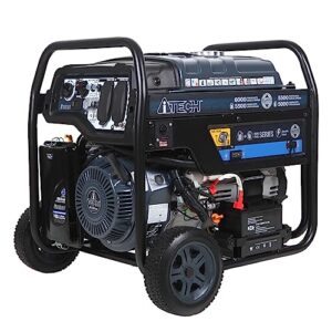 a-itech 6000 watt portable generator gas & propane dual fuel powered with electric start, 30 amp, california carb compliant