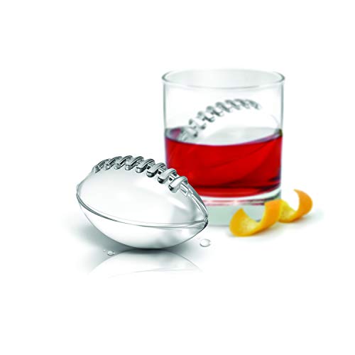 Tovolo Football Ice Molds (Set of 2) - Slow-Melting, Leak-Free, Reusable, & BPA-Free Craft Ice Molds For Game Day/Great For Whiskey, Cocktails, Coffee, Soda, Fun Drinks, And Gifts