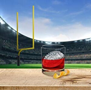 Tovolo Football Ice Molds (Set of 2) - Slow-Melting, Leak-Free, Reusable, & BPA-Free Craft Ice Molds For Game Day/Great For Whiskey, Cocktails, Coffee, Soda, Fun Drinks, And Gifts