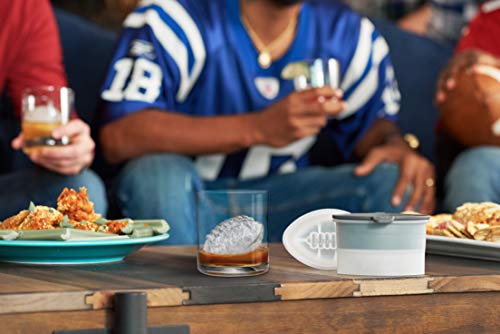 Tovolo Football Ice Molds (Set of 2) - Slow-Melting, Leak-Free, Reusable, & BPA-Free Craft Ice Molds For Game Day/Great For Whiskey, Cocktails, Coffee, Soda, Fun Drinks, And Gifts